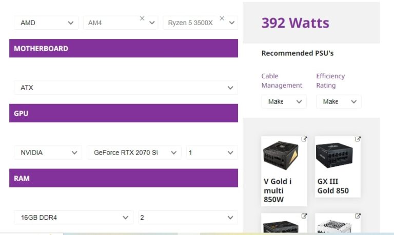 8 Best Online Power Supply Calculators (How To Use Them?) - PCPartsGeek