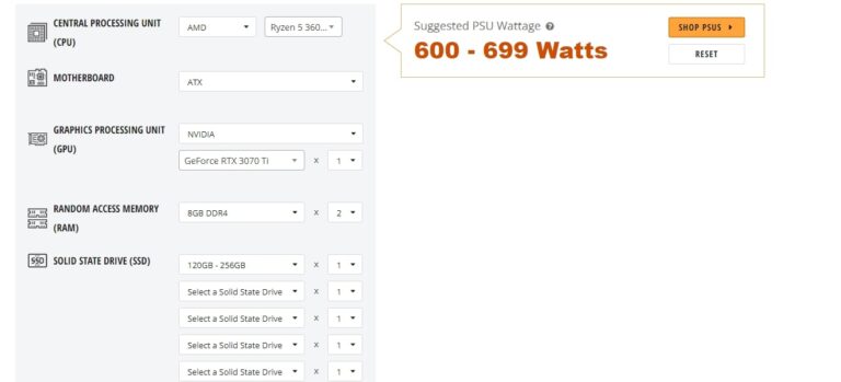 8 Best Online Power Supply Calculators (How To Use Them?) - PCPartsGeek