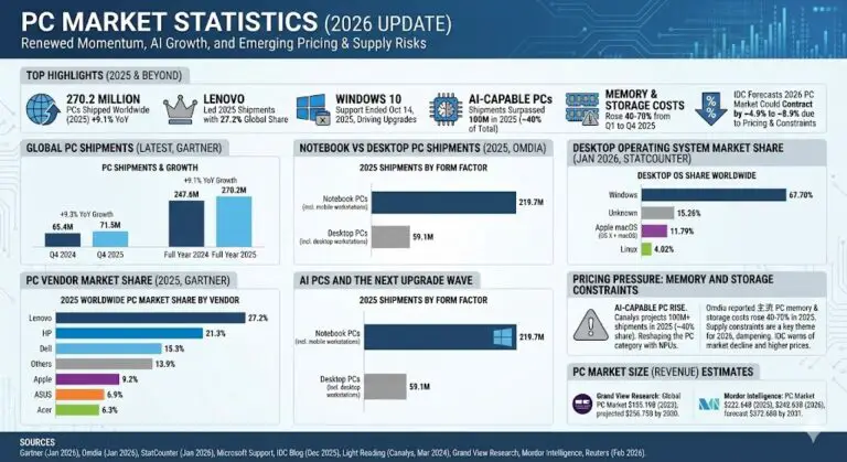 PC Market Statistics (2026 Update) - PCPartsGeek